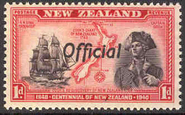 Captain Cook Stamps of New Zealand.