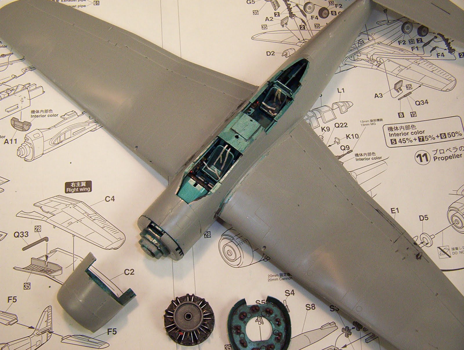 Scale Model Hobby: Aichi B7A2 RYUSEI KAI ( GRACE) Part 2