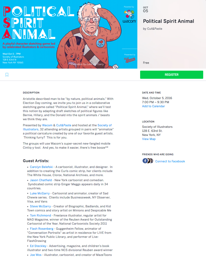 Curls Studio: Society of Illustrators – Political Spirit Animal this ...