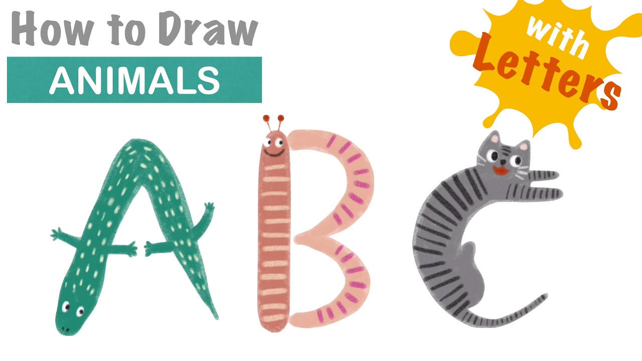 Drawing Animals With Letters - Letter Format