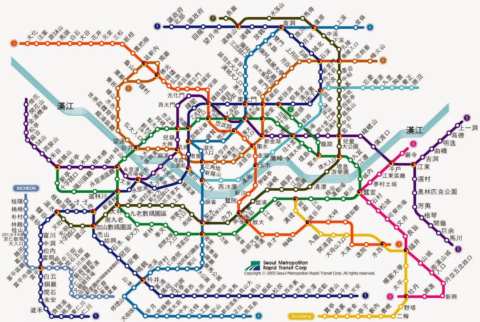 ssama's google blog: Seoul Subway map_Chniese
