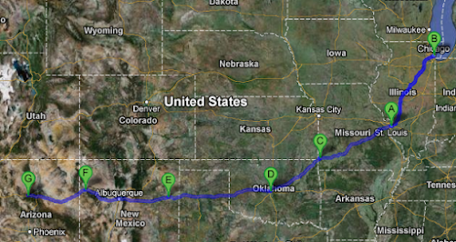 Ruta 66, cumpliendo un sueño: el blog: Planning de nuestro viaje: Ruta ...
