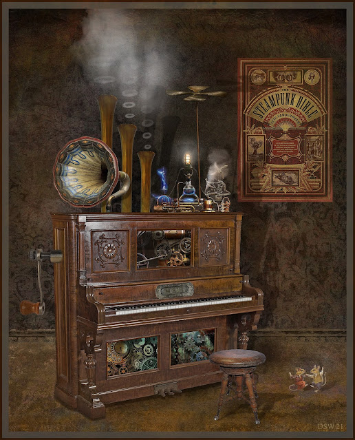 The Stardust Factory...: STEAMPUNK PIANO... DIGITAL WHISPER's PIANO ...