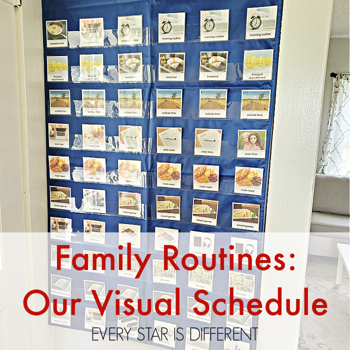 Family Routines: Our Visual Schedule - Every Star Is Different