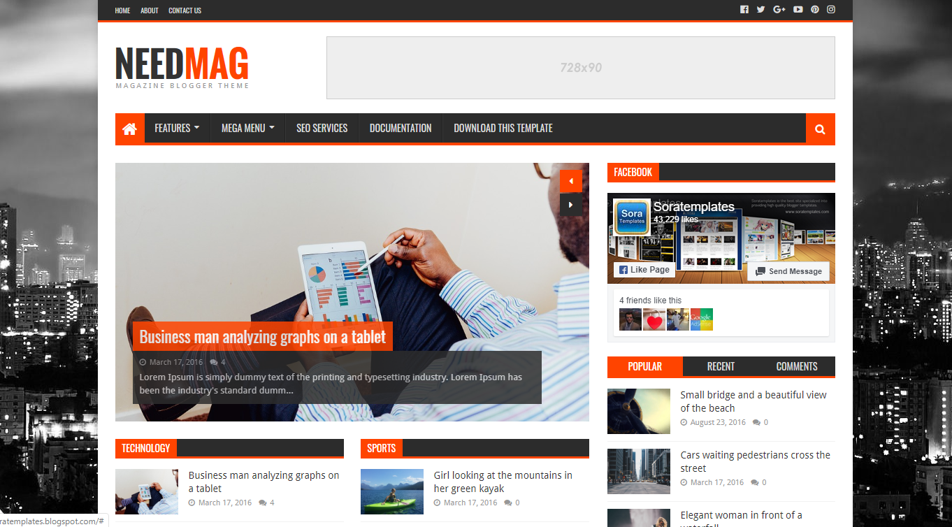 Need Mag Blogger Template Free Download - Zaib templates