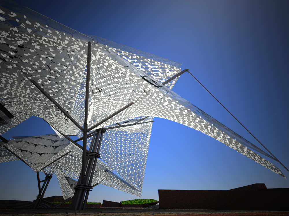 Los cantares del poeta del espacio: Plaza techada de Colectivo Arkali