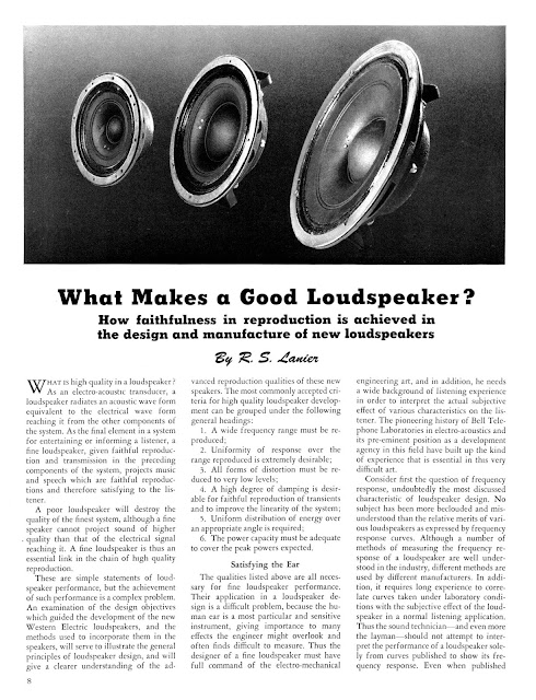 WESTERN ELECTRIC LOUDSPEAKERS – Ultimate High-Fidelity
