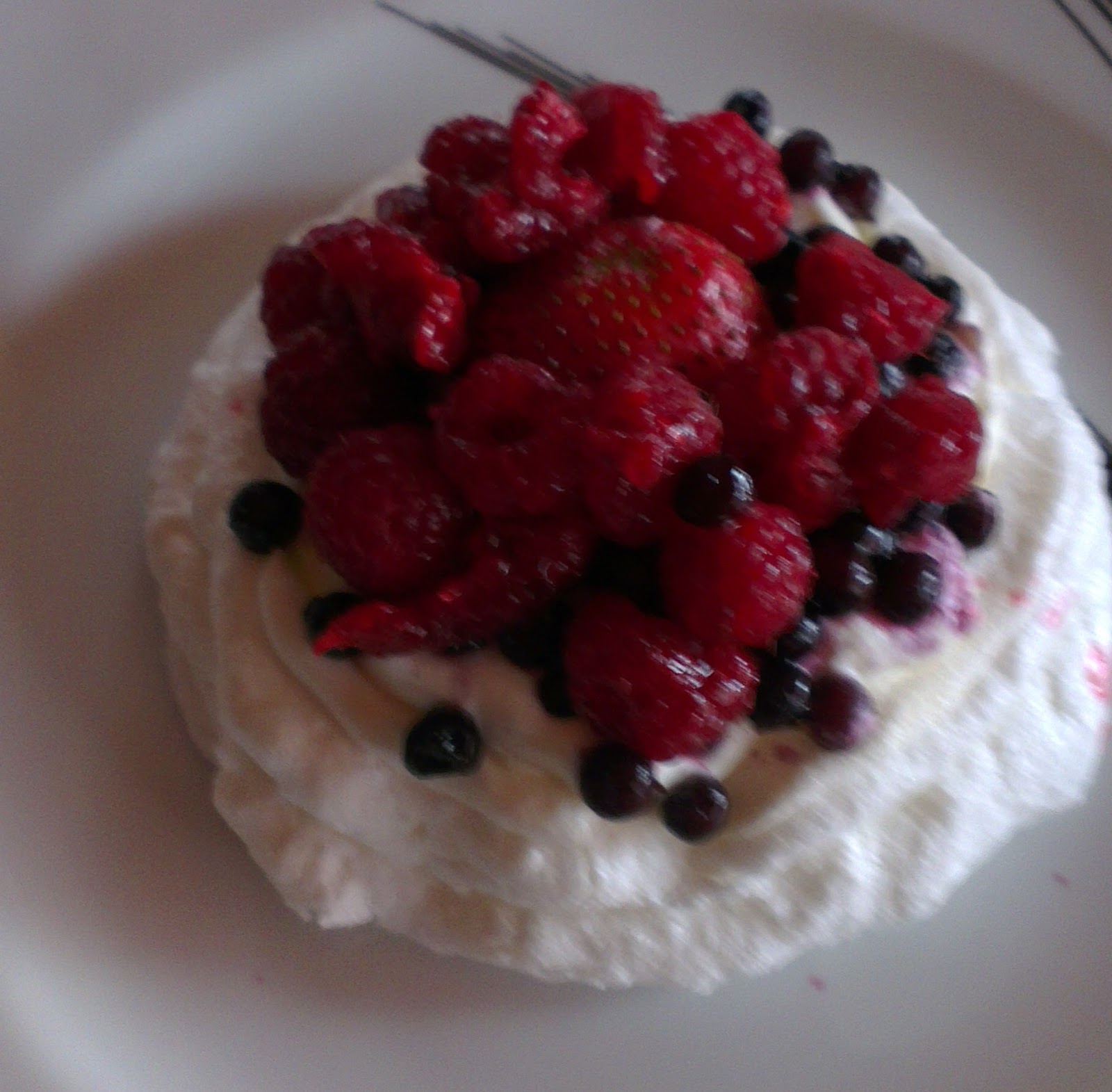 Pavlova aux framboises