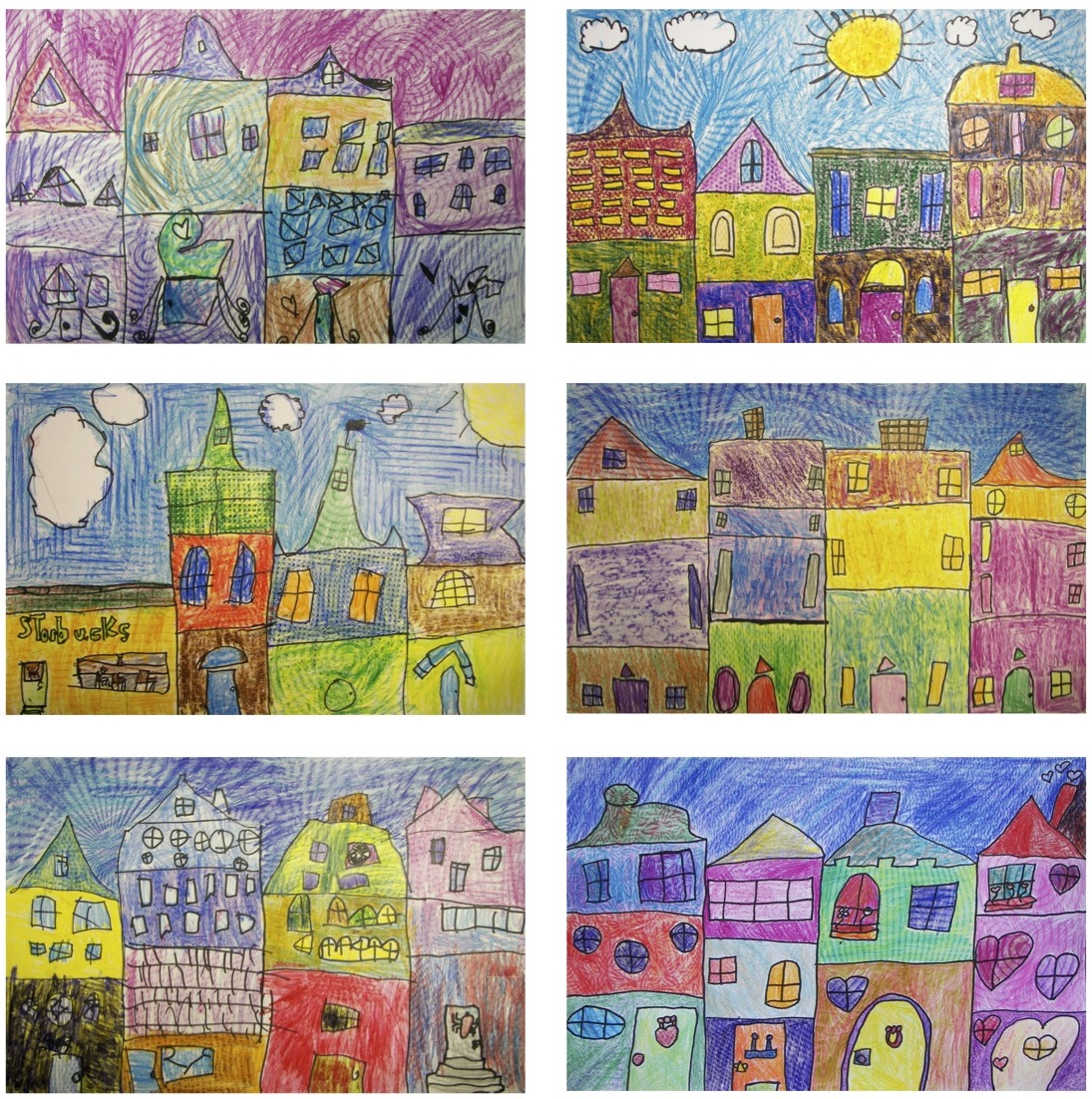 The Rolling Artroom: Textured Cityscapes 1st-3rd Grade