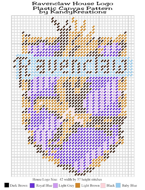 DIY Party Mom: Hogwarts Ravenclaw House Logo Plastic Canvas Pattern