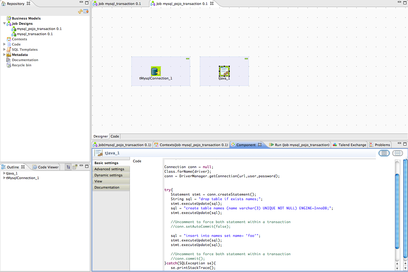Thinking In Software Talend And Sql Transactions
