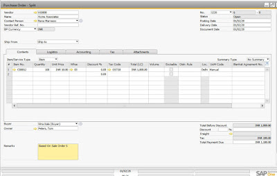 SAP Business One Knowledge: Drop-ship Warehouse in SAP Business One