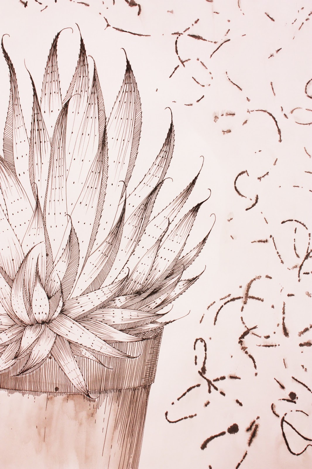 Choomi Kim Textile: Fine line drawing