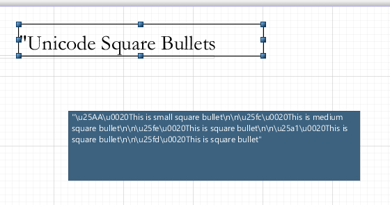 Pochampalli It Labs Tip Square Bullets Example In Jaspersoft Reports Unicode Square Bullets