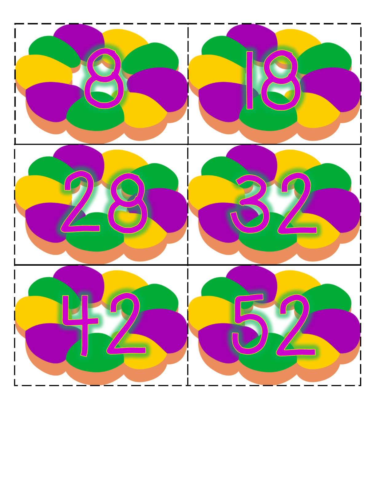 Mardi Gras Madness!!!!!!! Math mini unit on Ten More and Ten Less ...