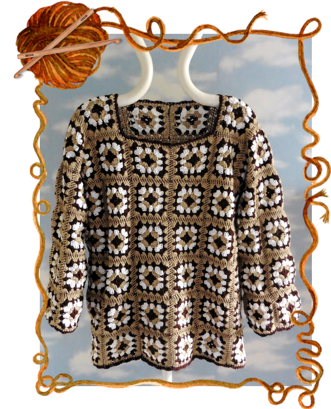 Les mains dans la tête: Un autre pull au crochet