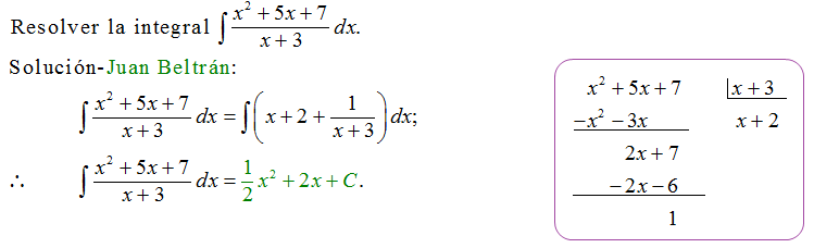 Cálculo21: Integral indefinida. Integración directa.