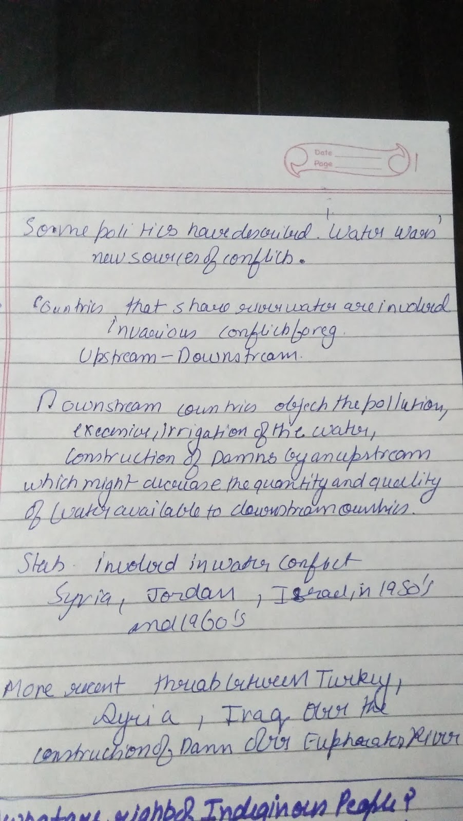 Environment and natural resources handwriten notes class-12 political ...