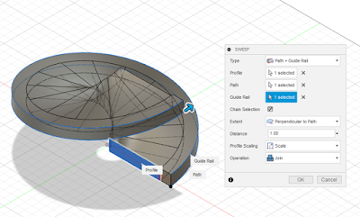 DiscoverThat - Journal: Spiral surface using Fusion 360
