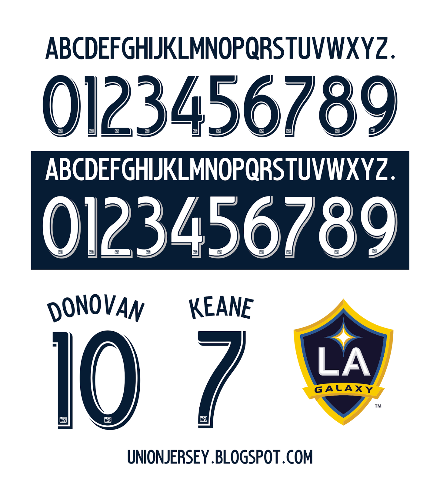 UNION JERSEY: Font LA Galaxy / MLS
