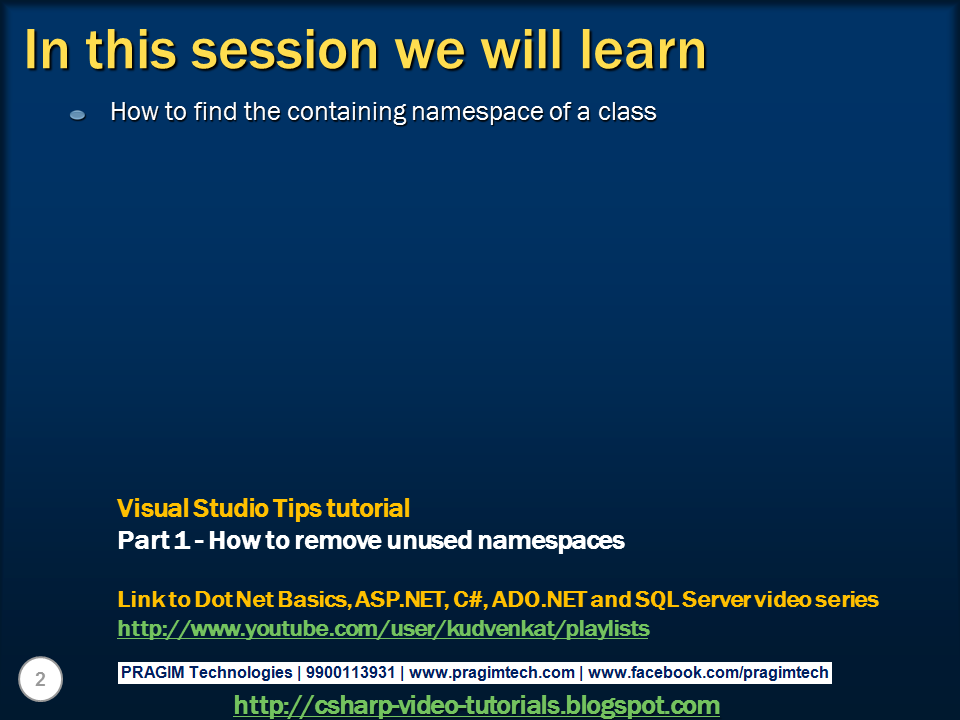 Sql server, .net and c# video tutorial: Part 2 - How to find the ...