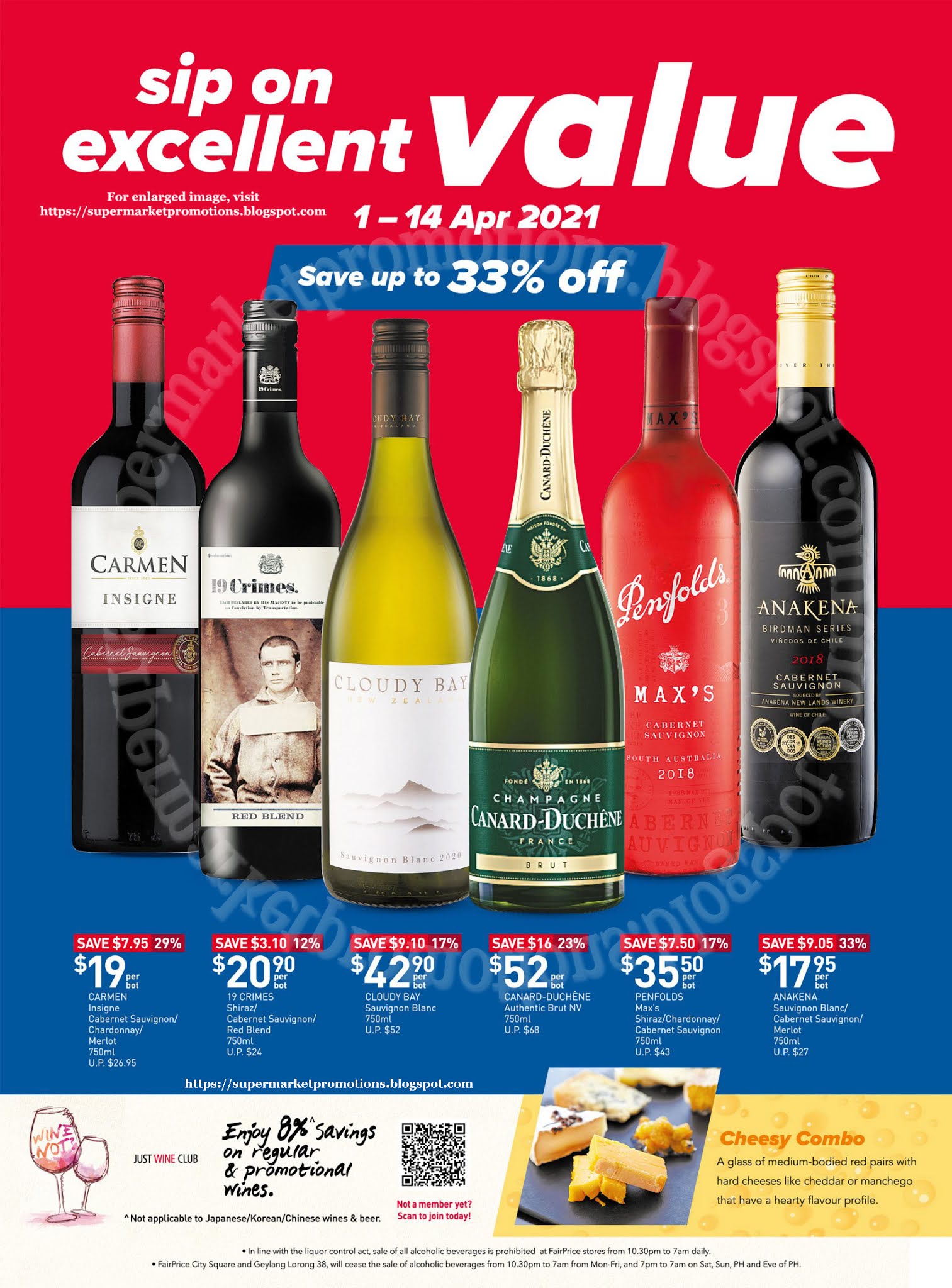 NTUC FairPrice Wine Promotion 01 - 14 April 2021 ~ Supermarket Promotions