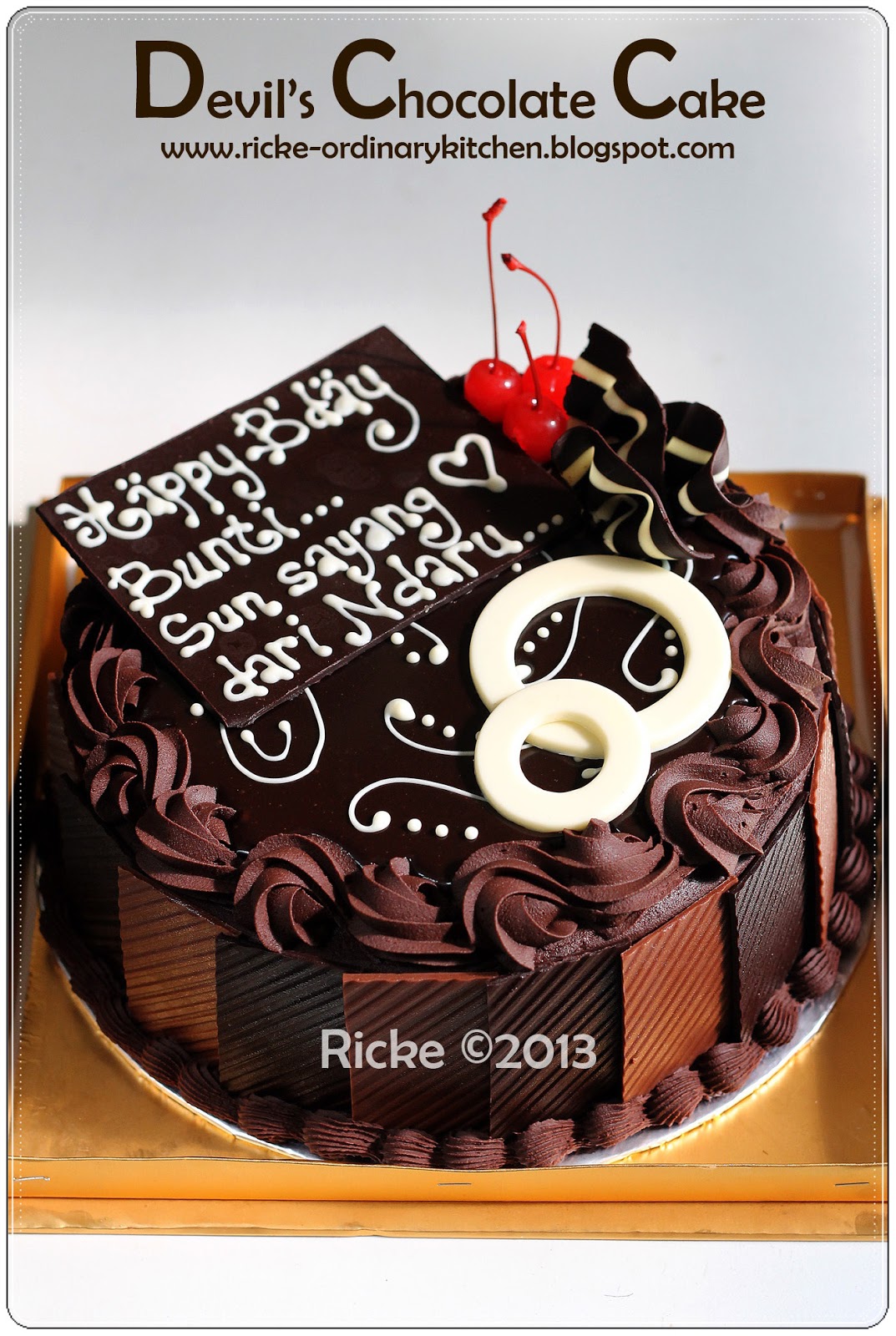 DEVIL'S CHOCOLATE CAKE FOR BU CITRA | 1000 Aneka Resep Masak