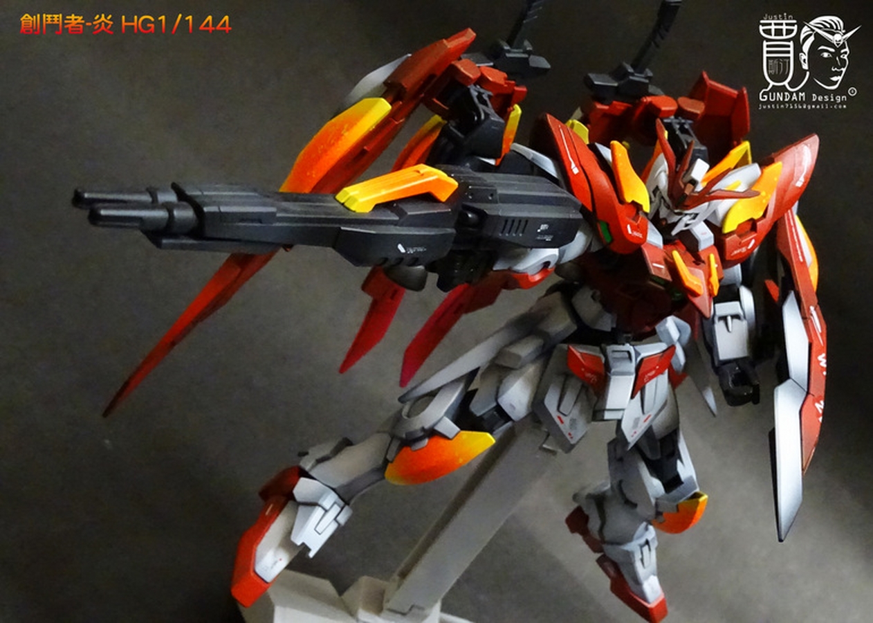 Painted Build: HGBF 1/144 Wing Gundam Zero Honoo