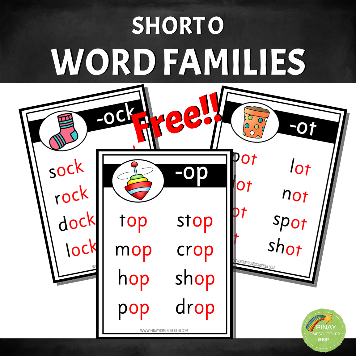 FREE Short Vowel Word Family Lists!! | The Pinay Homeschooler