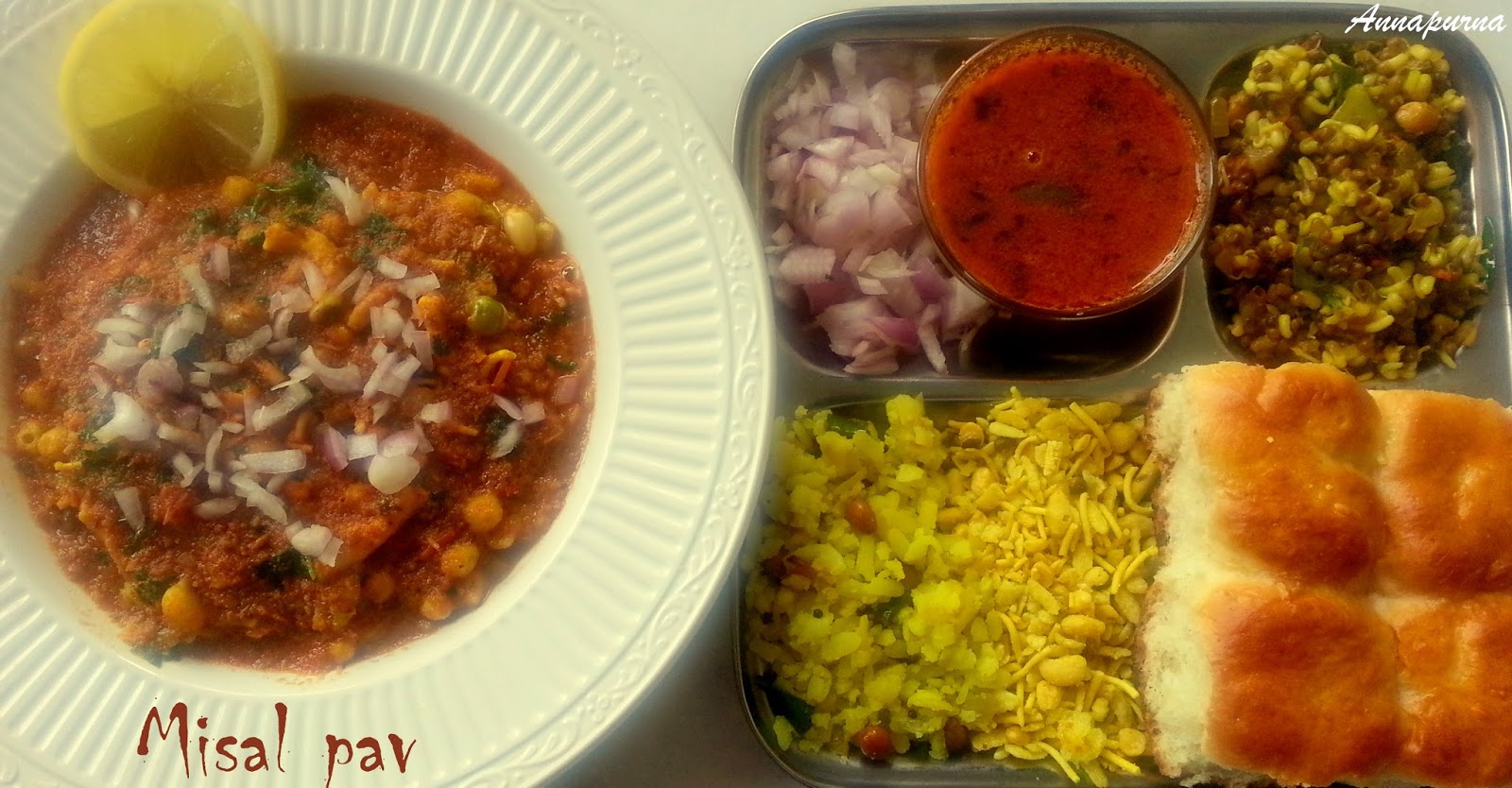 Annapurna: Misal Pav / Maharashtrian Breakfast Recipe