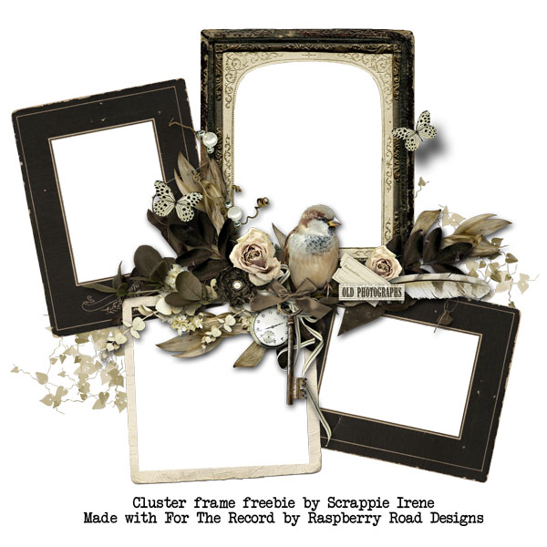 Raspberry Road Designs Creative Team: For The Record Cluster Frame freebie