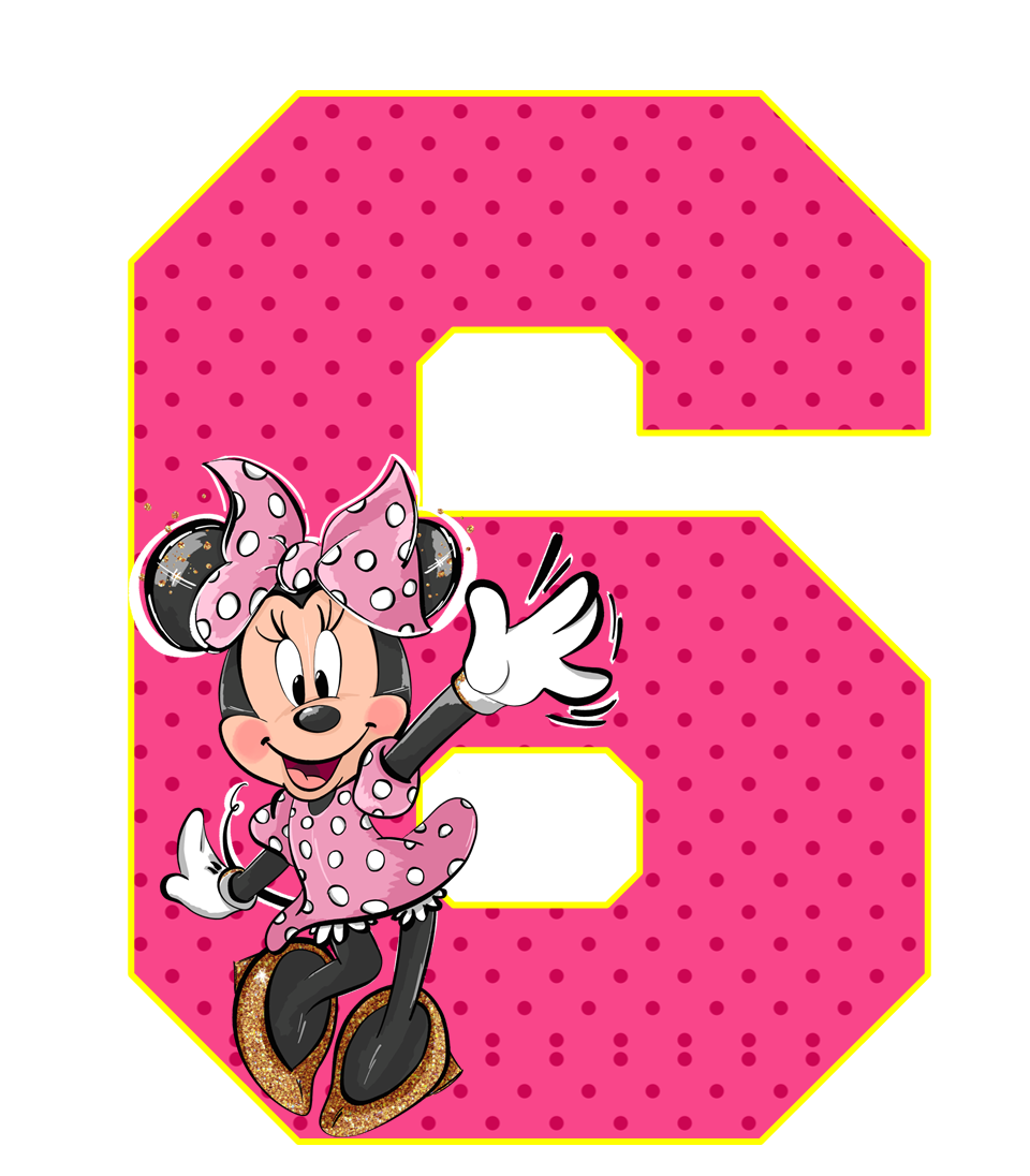Kits imprimibles gratis : Números Minnie Mouse