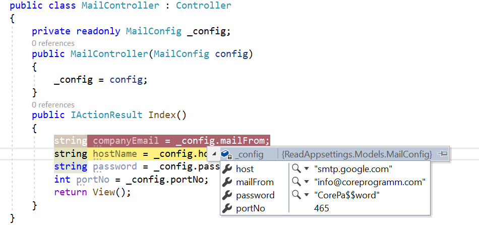 How to read values from appsettings.json in Asp.Net Core - CoreProgram How to read values from appsettings.json in Asp.Net Core - CoreProgram
