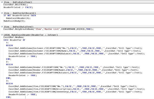 NAV 2013 R2 - Multiple Sheets in Excel Using Excel Buffer.
