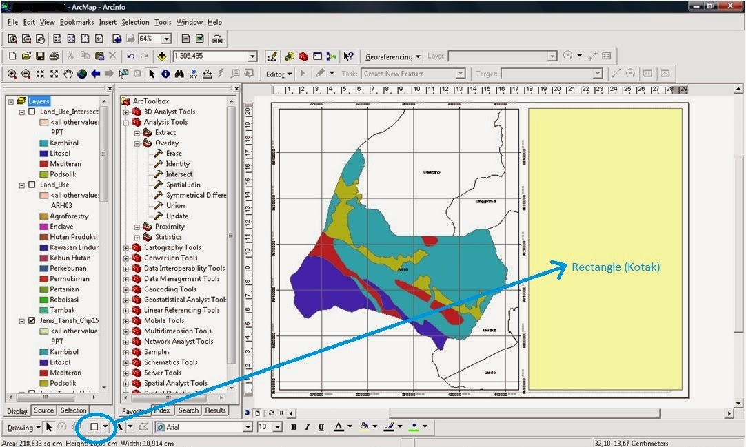 Membuat Frame Layout Peta di ArcGIS ~ Air Itu Mengalir