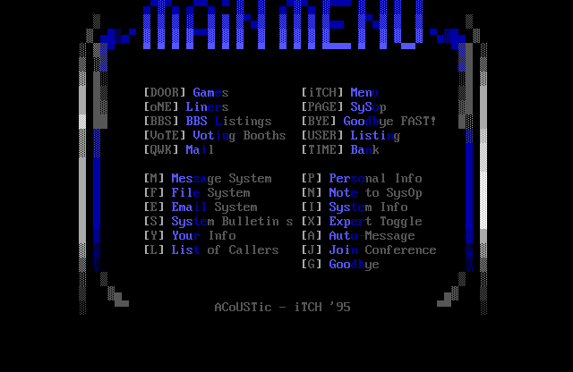 Main menu (ansi art)