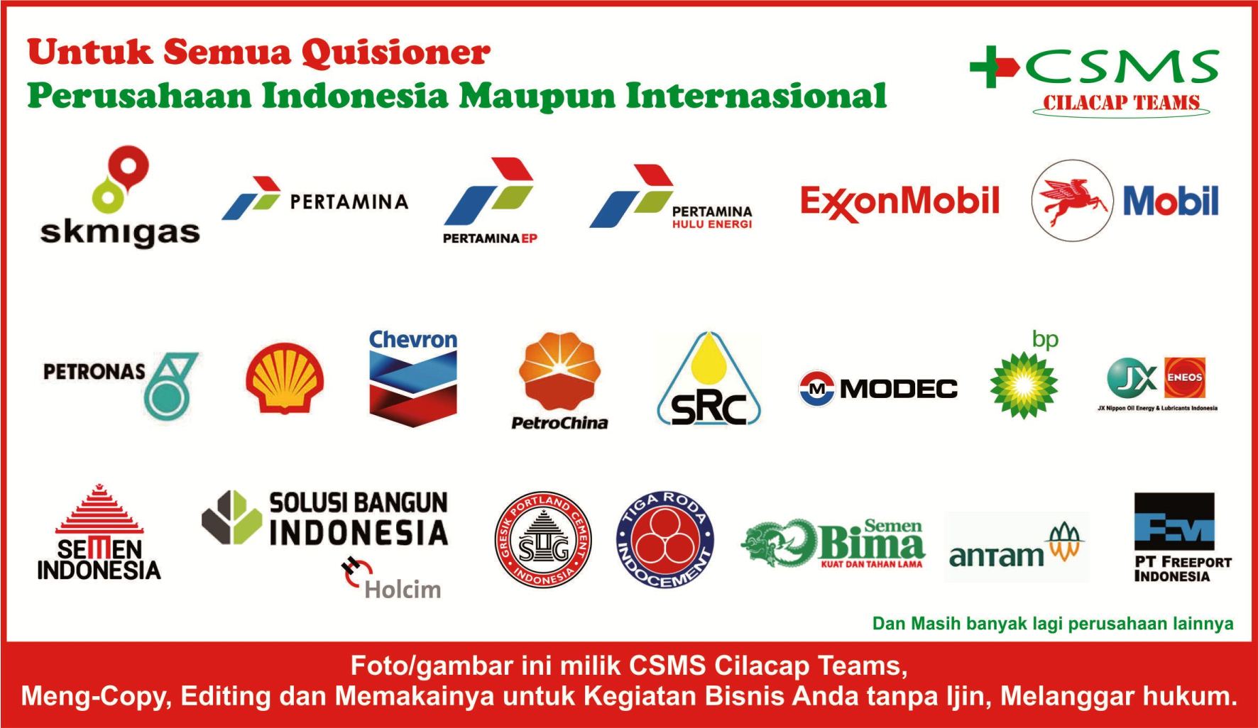 CONTRACTOR SAFETY MANAGEMENT SYSTEM: Jasa Pembuatan CSMS Kontraktor