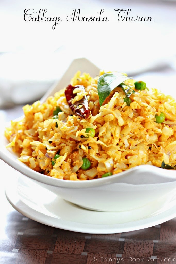 Cabbage Masala Thoran/ Cabbage Masala Stir Fry/ Cabbage Masala Poriyal ...