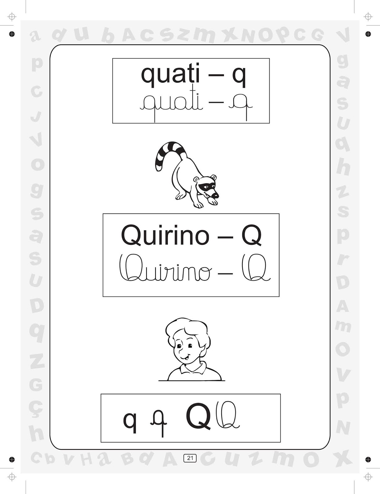 Portuguese alphabet activity ~ Atividade para imprimir