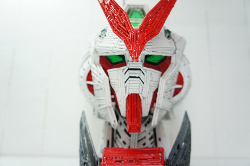 GUNDAM GUY: Gundam Astray Red Frame Head Made of Gunpla Runners ...