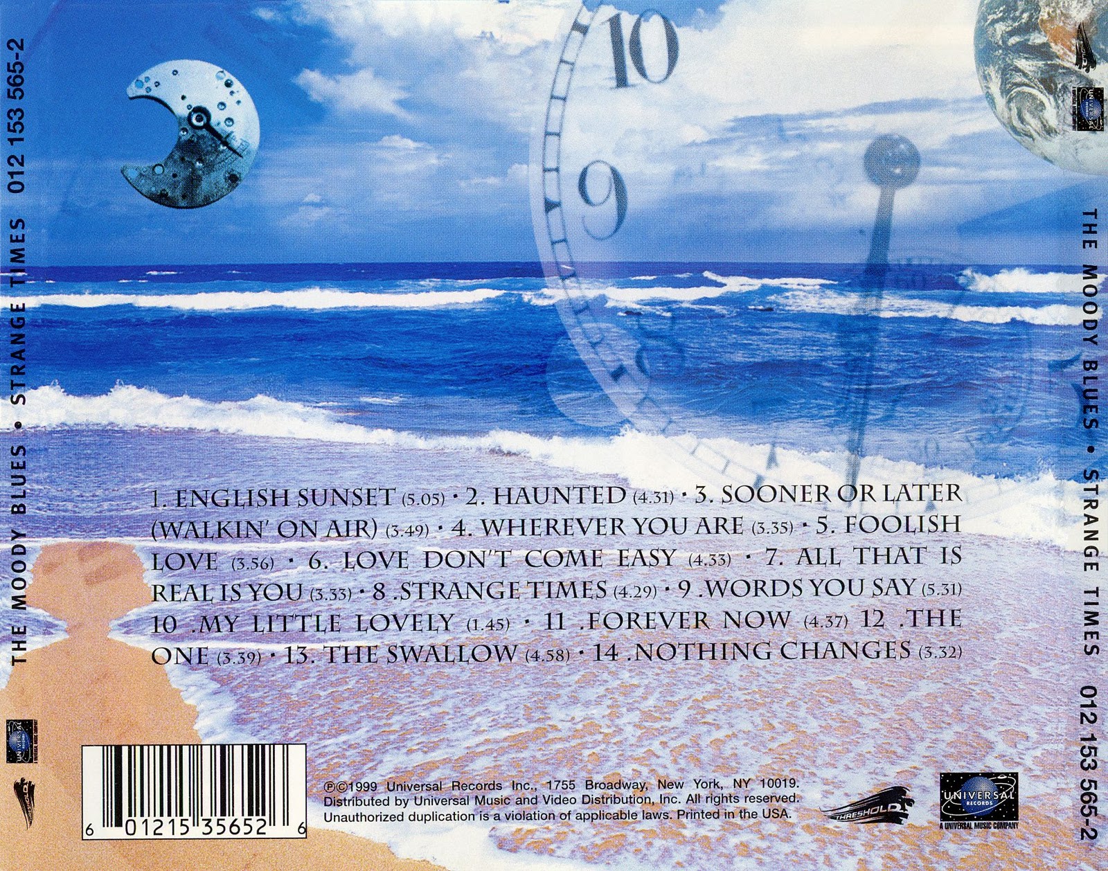 Classic Rock Covers Library : The Moody Blues - Strange Times (1999)