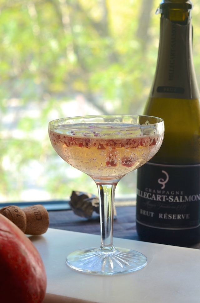 Pomegranate Rose Champagne Cocktails - Always Order Dessert