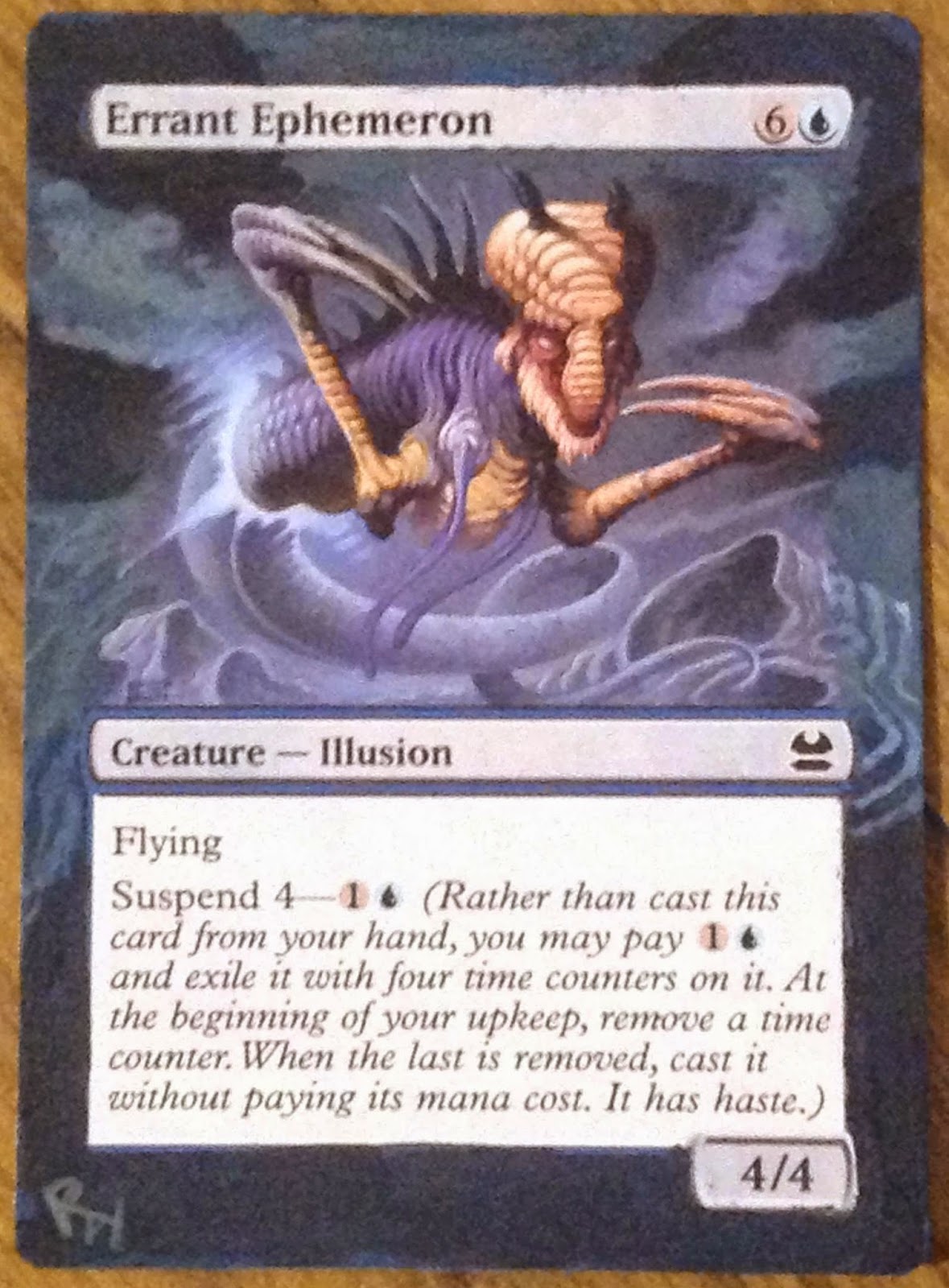 Third alter, Errant Ephemeron border extension. : r/mtgaltered