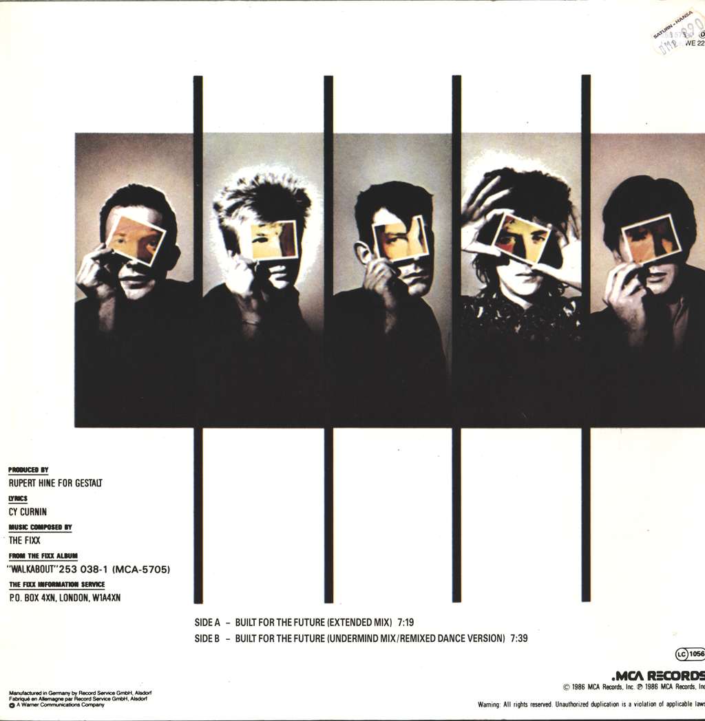 Classic Rock Covers Database: The Fixx - Walkabout (1986)