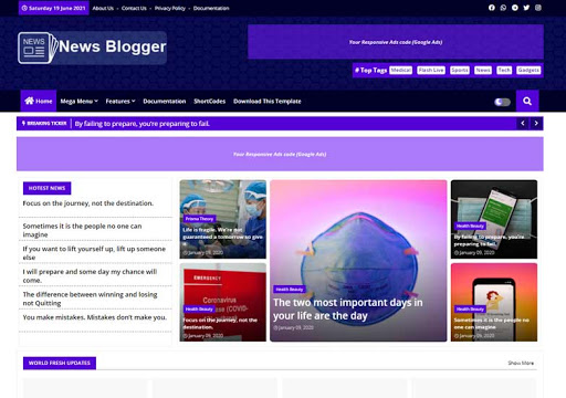 News Blogger Free Blogger Templates Download 2024