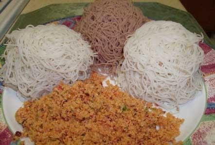 Recipe corner !: String-Hoppers With Rice Flour