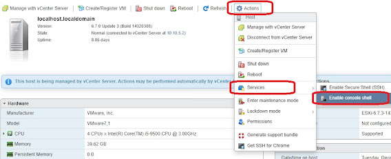 Knowledge Area: VMware ESXi Console Black Screen