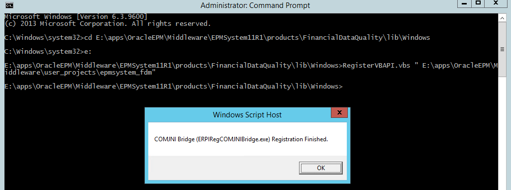 FDMEE: VBScript Error: ActiveX component can't create object: 'fdmapi ... FDMEE: VBScript Error: ActiveX component can't create object: 'fdmapi ...