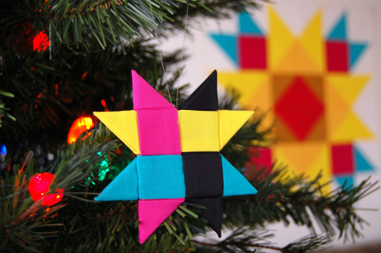Folded Fabric Ornaments
