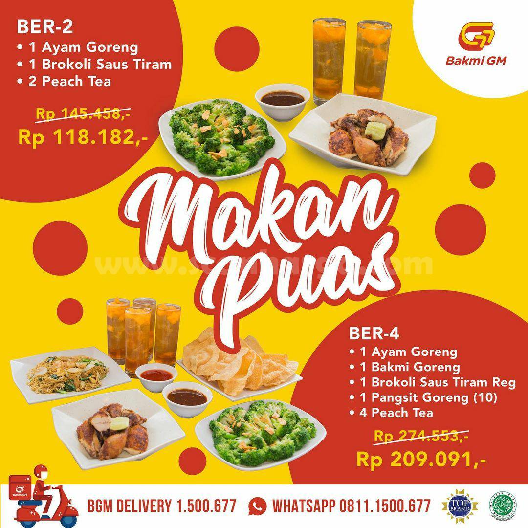 BAKMI GM Promo Paket MAKAN PUAS! Ber-2 atau Ber-4 Mulai 100Ribu-an | scanharga